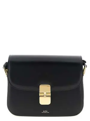 A.p.c. A.P.C. Grace Small Leather Crossbody Bag Black