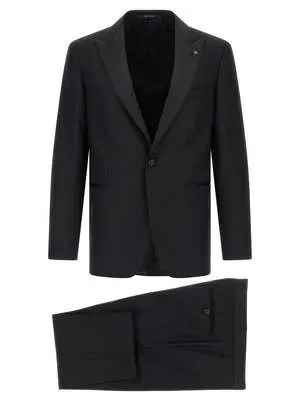 Tagliatore Napoli' Tuxedo Dress - Black