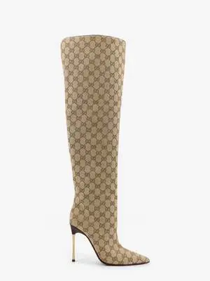 Gucci Gg Fabric Cuissardes Boots - Multicolor