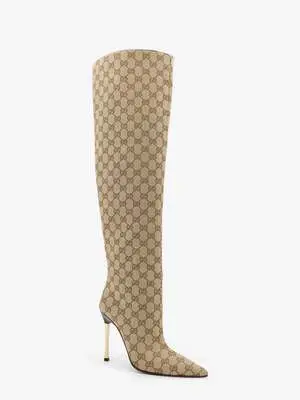 Gucci Gg Fabric Cuissardes Boots - Multicolor
