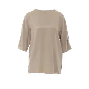 Max Mara Silk Shirt With Knot Detailing - Gray