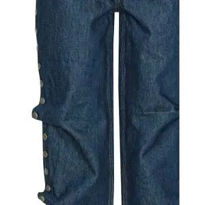 ROTATE BY BIRGER CHRISTENSEN Wide-leg Denim Jeans With Button Detail