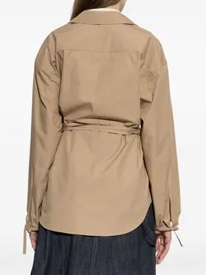 Moncler Cotton Zipped Shirt With Tie Waist
