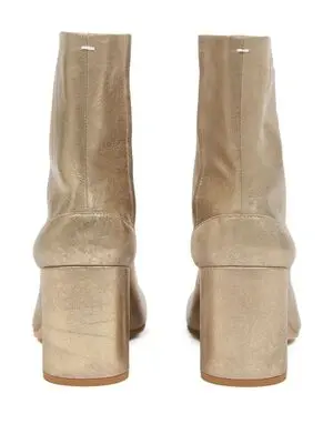 MAISON MARGIELA Tabi Metallic Leather Ankle Boots