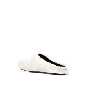 Marni Calf Hair Slip-on Slippers - White