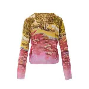 Versace The Naturist Print Silk Cardigan - Multicolor