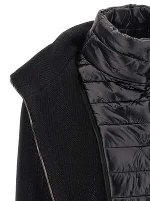 Herno Lamé Thread And Wool Coat
