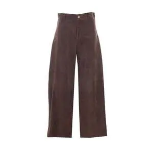 MAX MARA S MAX MARA Wide Leg Suede Trousers