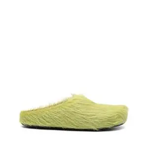 Marni Calf Hair Slip-on Trainers - Green