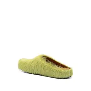 Marni Calf Hair Slip-on Trainers - Green