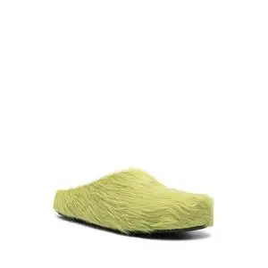 Marni Calf Hair Slip-on Trainers - Green