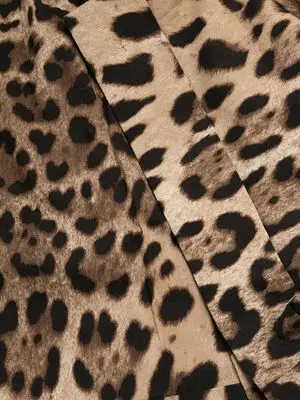 Dolce & Gabbana Leopard-print Poplin Shorts - Brown