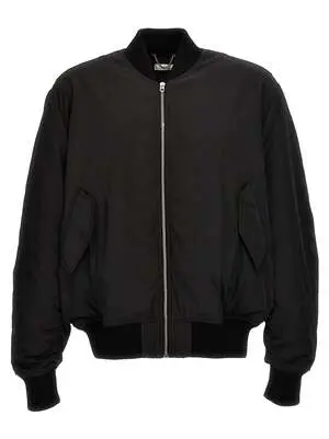1989 STUDIO Padded Nylon Bomber Jacket - Black