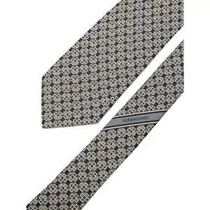 FERRAGAMO Gancini Print Neck Tie