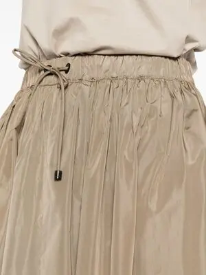 Max Mara Midi Skirt With Drawstring Waist - Multicolor