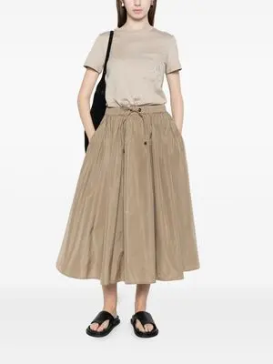 Max Mara Midi Skirt With Drawstring Waist - Multicolor