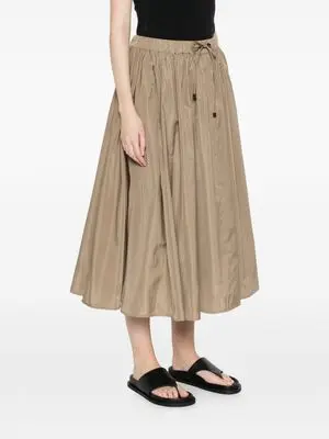 Max Mara Midi Skirt With Drawstring Waist - Multicolor