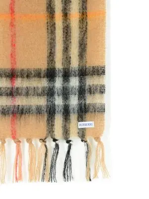 Burberry Beige Mohair And Wool Scarf - Cream