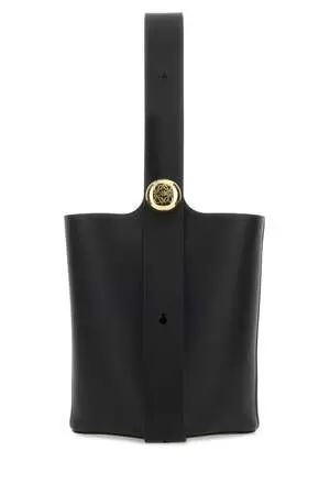 Loewe Medium Pebble Bucket Bag - Black