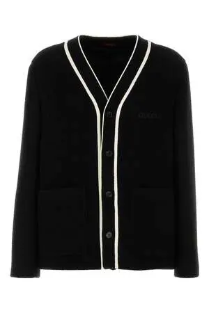 Gucci Wool Blend Cardigan - Black