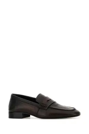 Dries Van Noten Dark Leather Loafers - Brown
