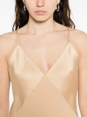 FORTE_FORTE Sleeveless V-neck Spaghetti Strap Top - Multicolor