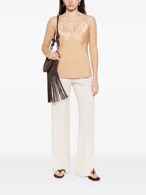 FORTE_FORTE Sleeveless V-neck Spaghetti Strap Top