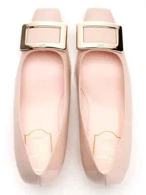 ROGER VIVIER Belle Vivier Patent Calfskin Pumps With Metal Buckle - Multicolor