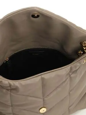 Saint Laurent Loulou Puffer Medium Bag - Gray