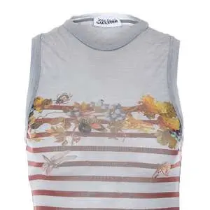 JEAN PAUL GAULTIER Striped Grape Printed Tank Top
