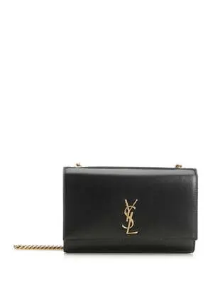 Saint Laurent Small Kate Bag In Grain De Poudre Leather - Black