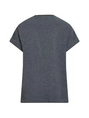 Brunello Cucinelli Grey Stretch Jersey T-shirt With Precious Neckline - Multicolor