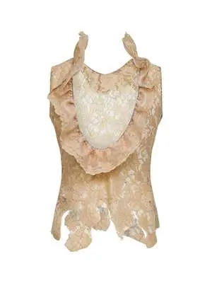 Giuseppe Di Morabito Cream Lace Asymmetrical Top