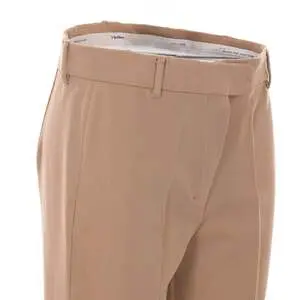 Max Mara Fatina Stretch Viscose And Cotton Trousers - Cream