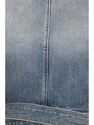 Alaïa Denim Belted Top