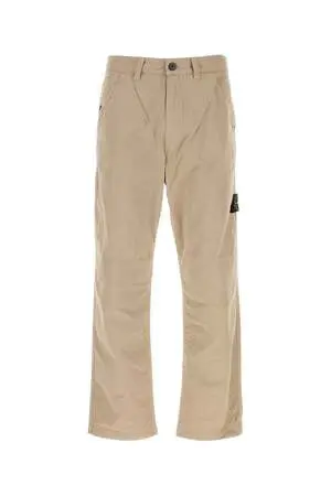 Stone Island Beige Cotton Pant - Brown