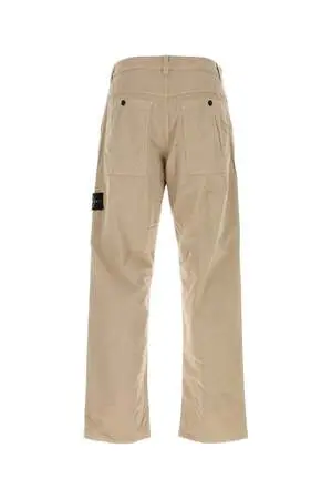 Stone Island Beige Cotton Pant - Brown