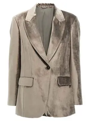 Brunello Cucinelli Notched Lapel Blazers For Women