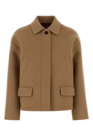 Gucci Camel Wool Blend Jacket - Brown