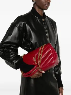Saint Laurent Loulou Medium Bag In Matelassé Lambskin - Red