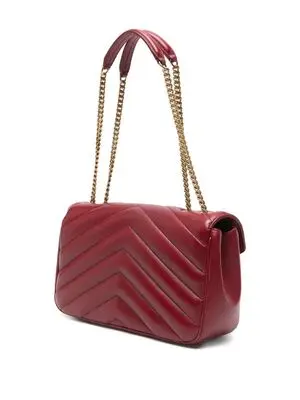 Saint Laurent Loulou Medium Bag In Matelassé Lambskin - Red