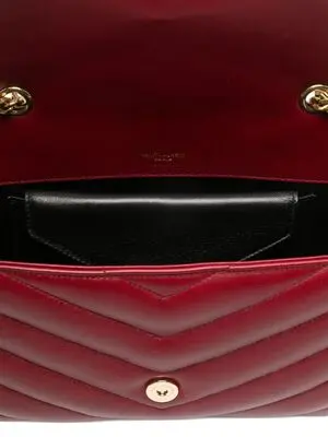 Saint Laurent Loulou Medium Bag In Matelassé Lambskin - Red