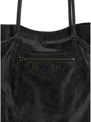 Balenciaga Le City Tote Bag In Lambskin - Black