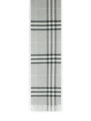 Burberry Mu Giant' Grey Cashmere Scarf - Gray