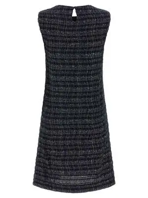Missoni Checkered Textured Sleeveless Mini Dress