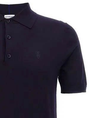 Burberry Wool Polo Shirt - Blue