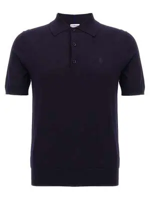 Burberry Wool Polo Shirt - Blue