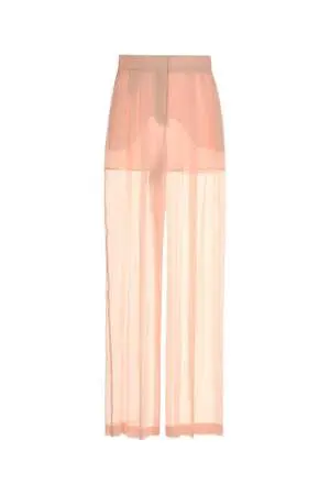 Alberta Ferretti Silk Wide-leg Pants - Pink