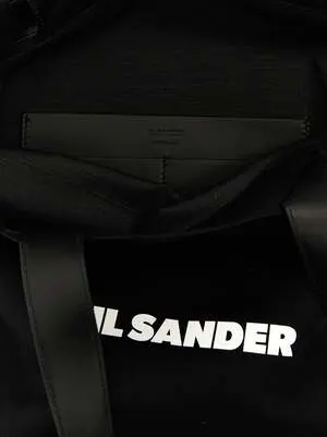 JIL SANDER Flat Shopper Medium Shopping Bag - Black