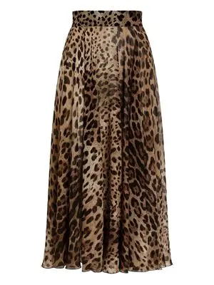 Dolce & Gabbana Leopard Print Skirt - Multicolor
